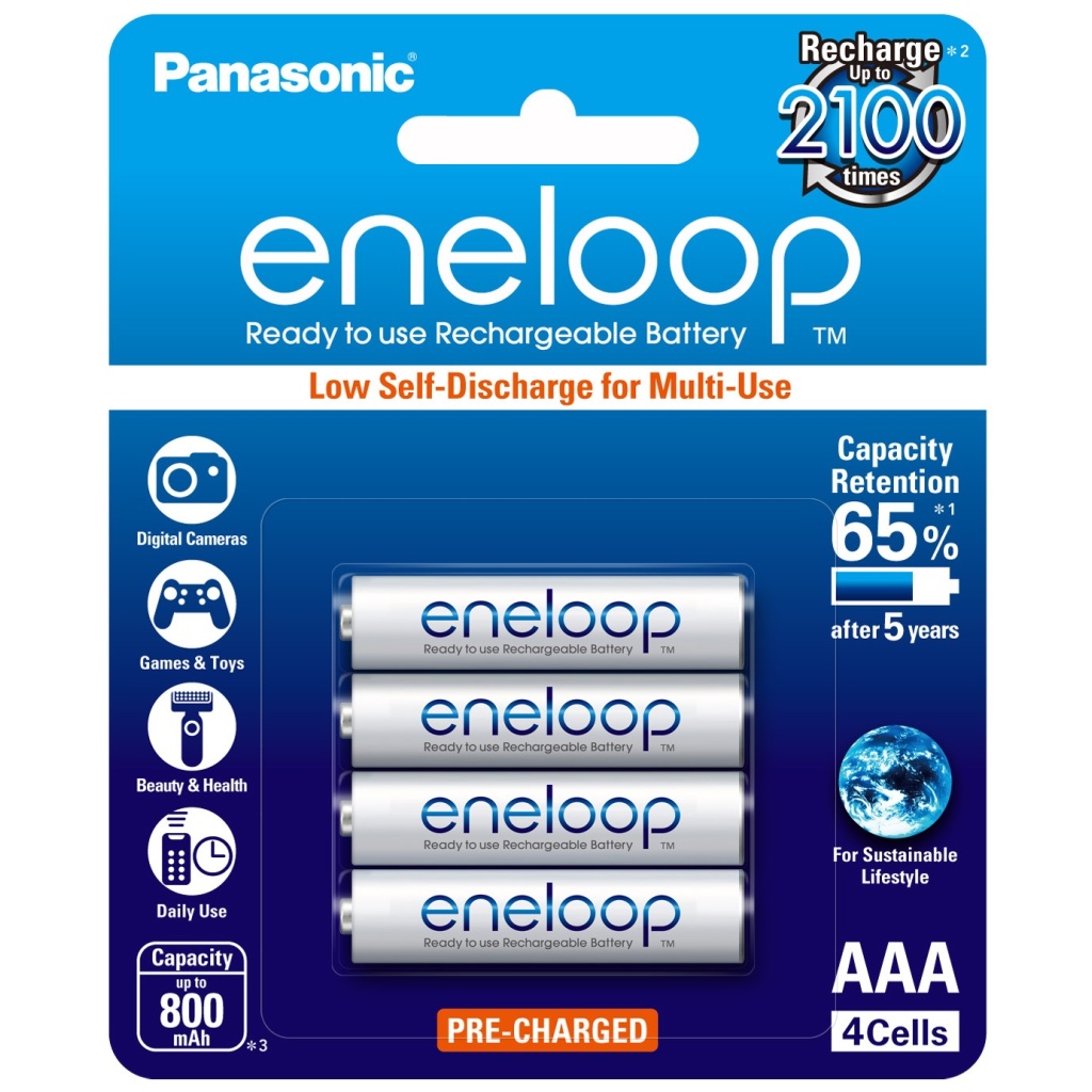 4 x Eneloop Ni–MH Rechargeable AAA Batteries – Aubattery