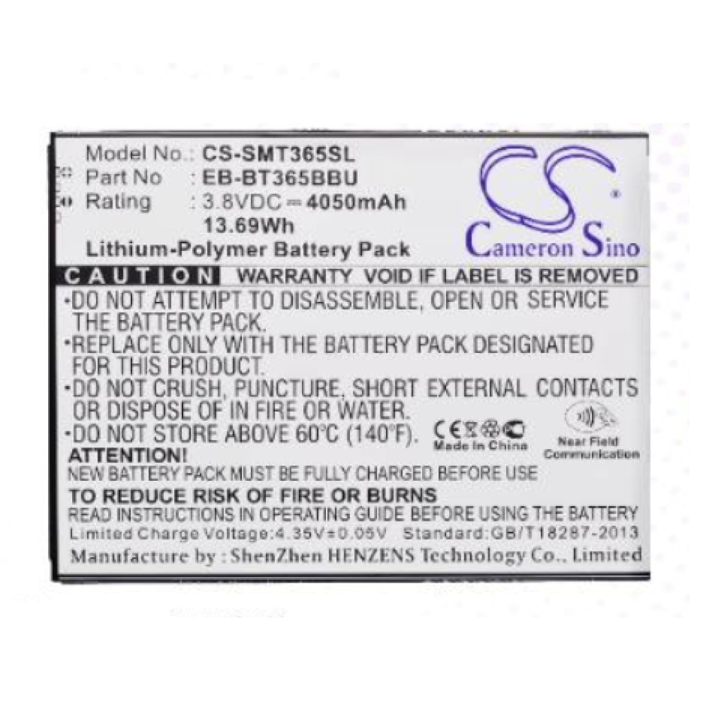 Samsung Galaxy Tab Active SM-T360 SM-T365 Replacement Battery - Aubattery