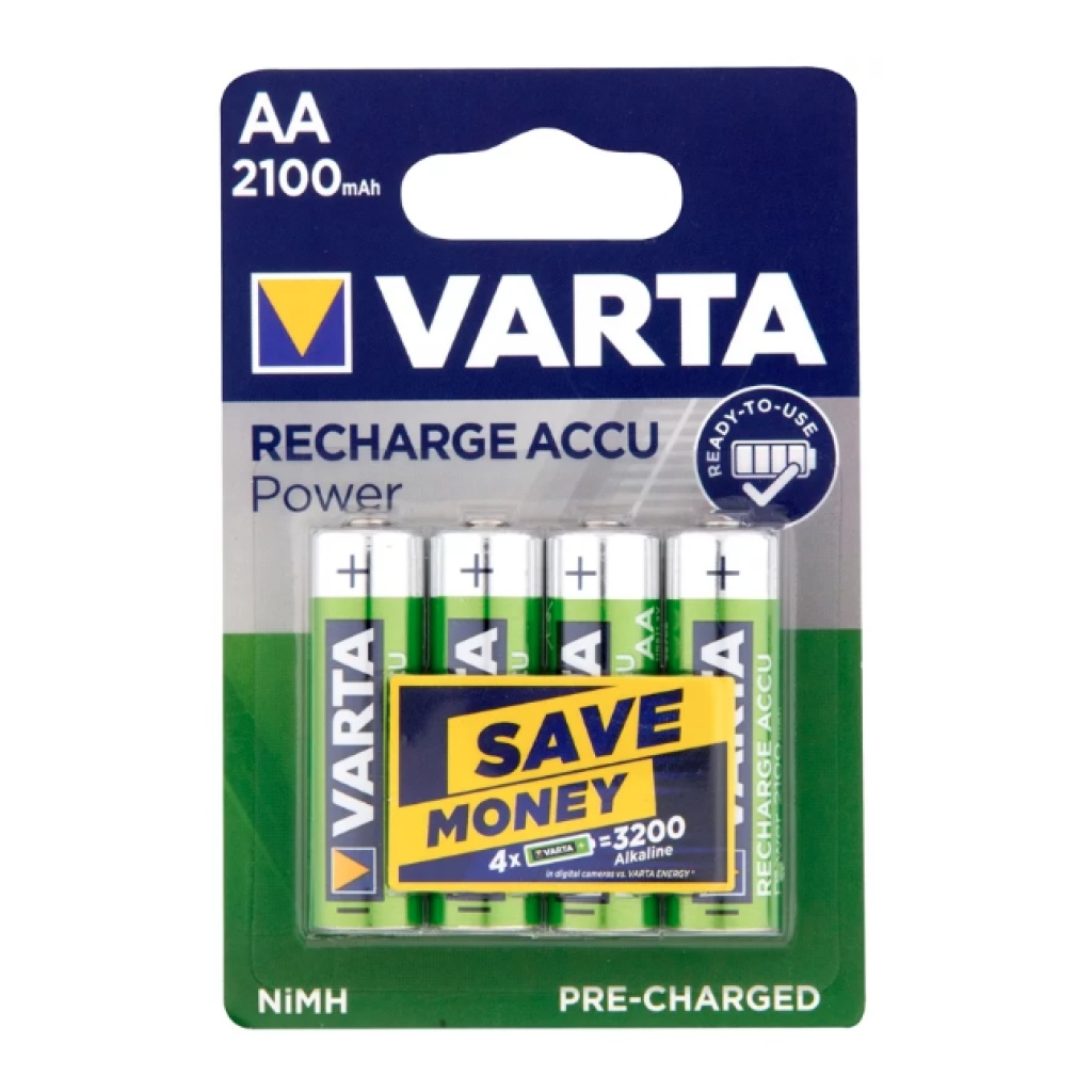 4 x Varta NiMH AA Rechargeable Batteries - Aubattery