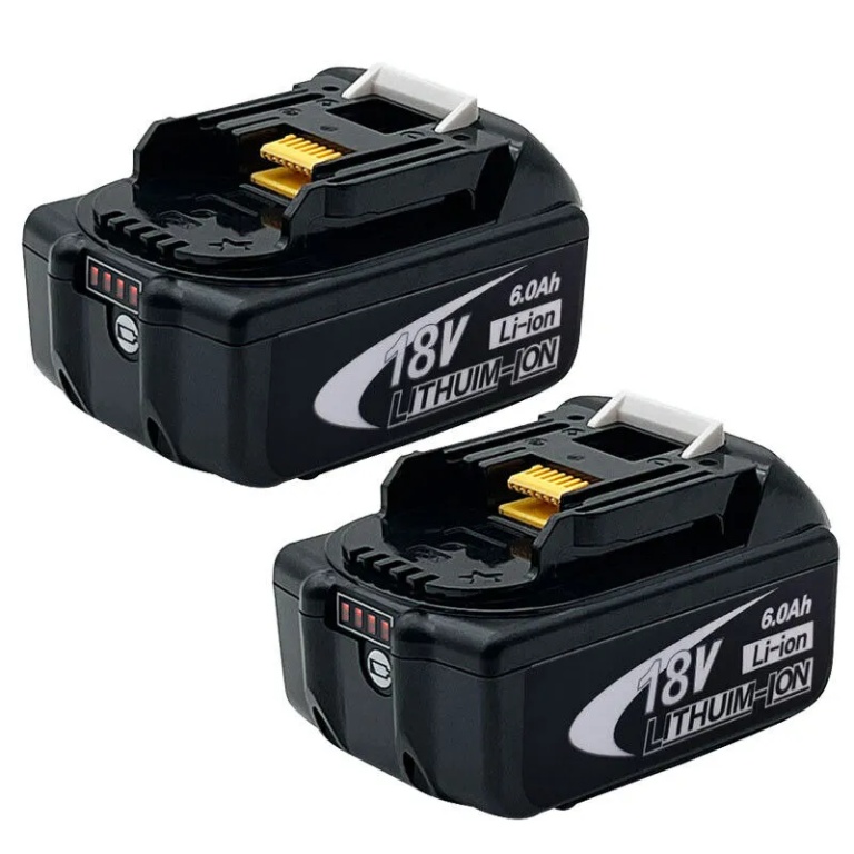 2 x Makita BL1860B 6Ah 18V Li-ion Replacement Compatible Battery - Aubattery