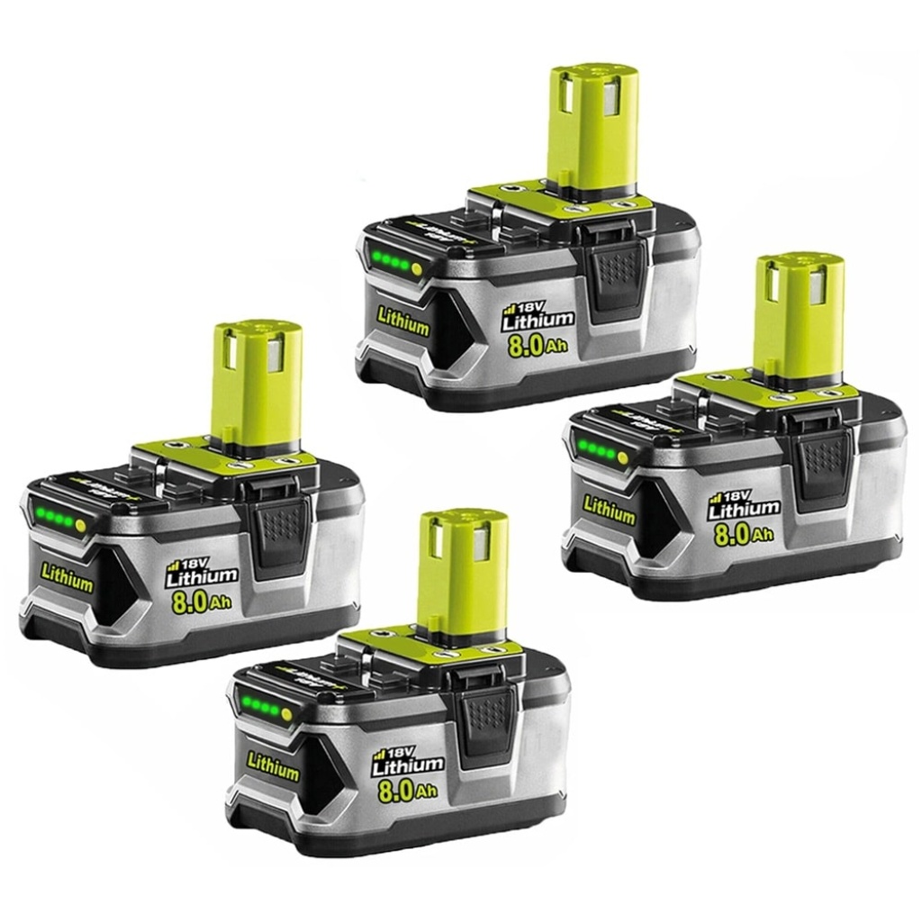 4 Pack Ryobi 18V 8.0Ah ONE+ Compatible Battery P108 P104 BPL-1815 ...