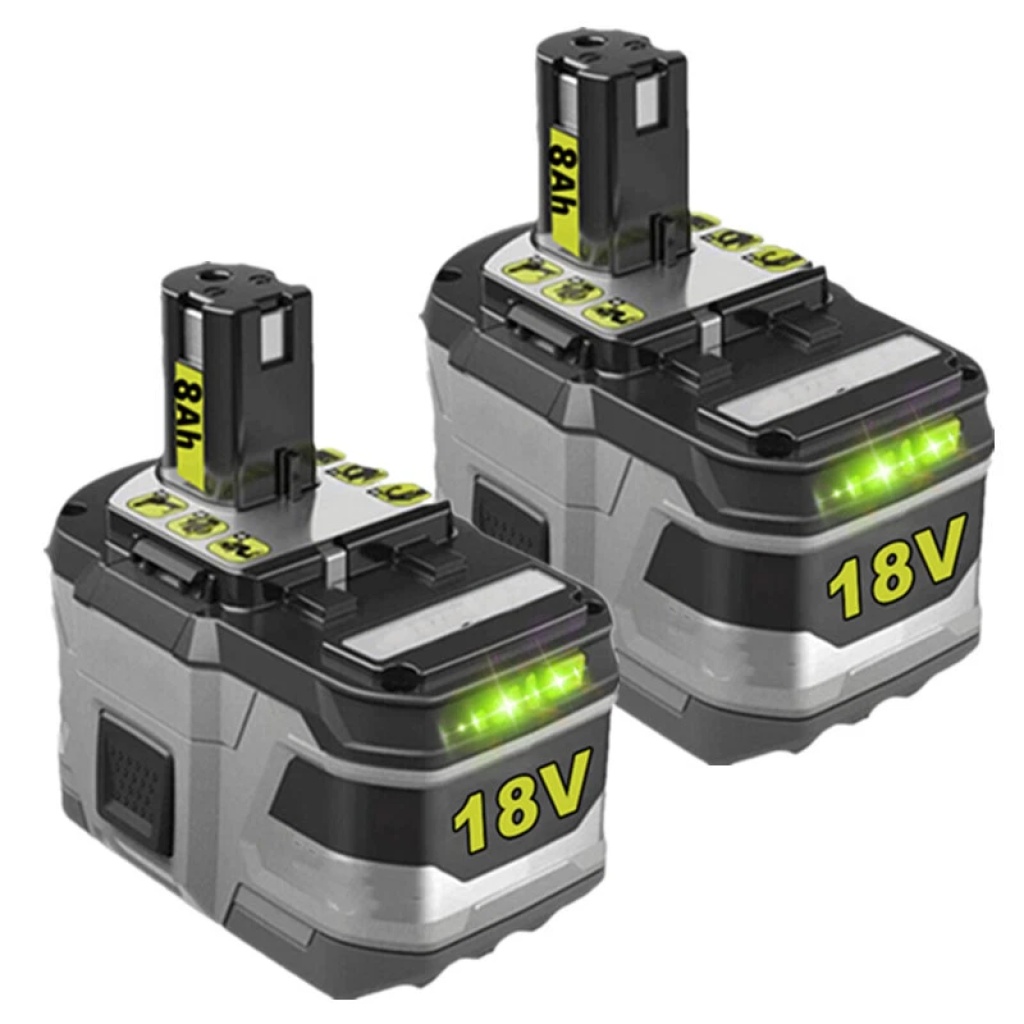 2 x Ryobi 18V 6.0Ah ONE+ Plus Compatible Battery P108 P104 BPL-1815 ...